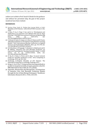 ICU MORTALITY PREDICTION | PDF | First Aid | Injuries