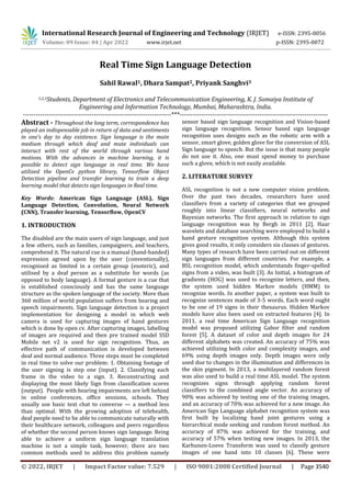 Real Time Sign Language Detection | PDF