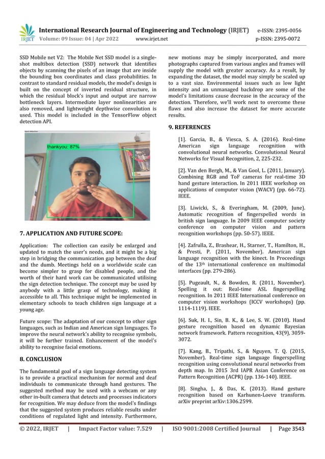 Real Time Sign Language Detection | PDF | Artificial Intelligence | Technology & Computing