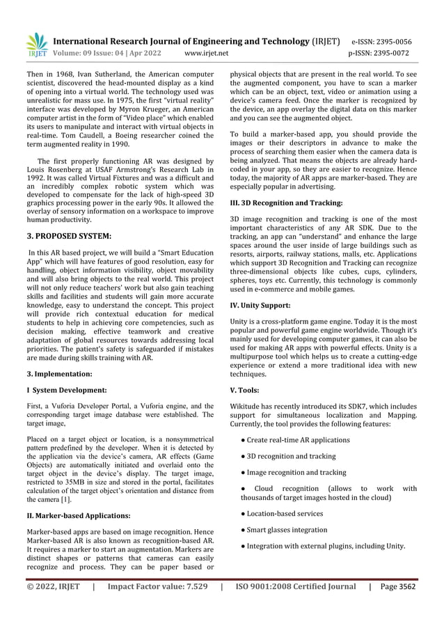 Augmented Reality in Medical Education | PDF | Augmented Reality | Technology & Computing