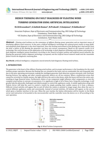 DESIGN THINKING ON FAULT DIAGNOSIS OF FLOATING WIND TURBINE GENERATOR USING ARTIFICIAL ...