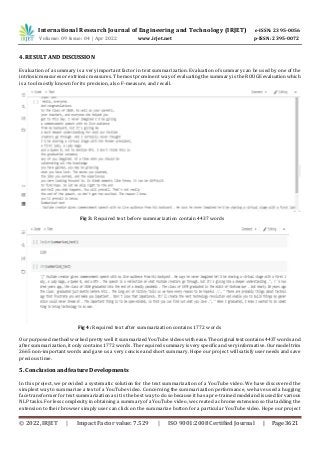 YouTube Transcript Summarizer To Summarize the content of YouTube | PDF