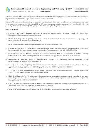 YouTube Transcript Summarizer To Summarize the content of YouTube | PDF