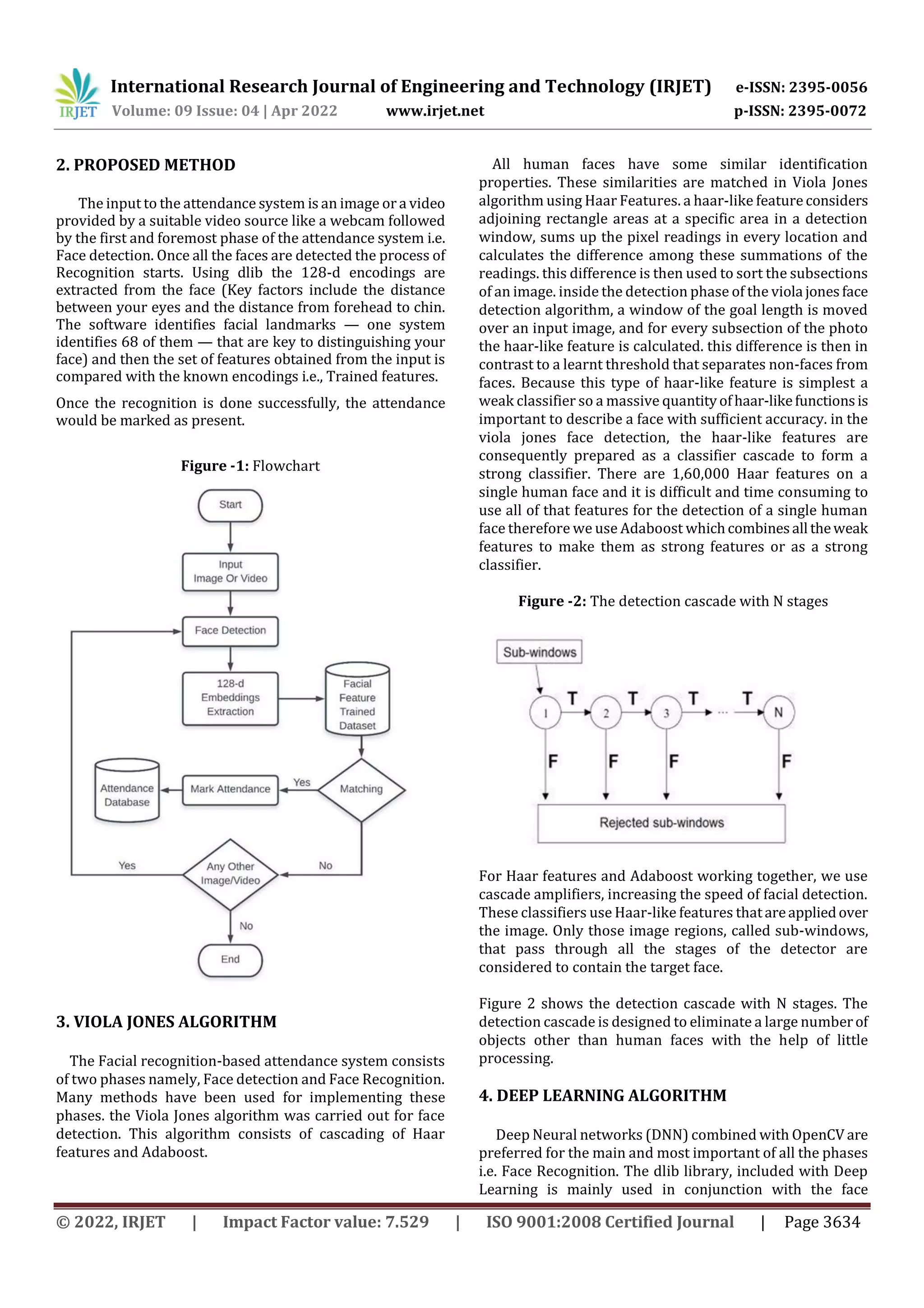 Attendance System using Facial Recognition | PDF