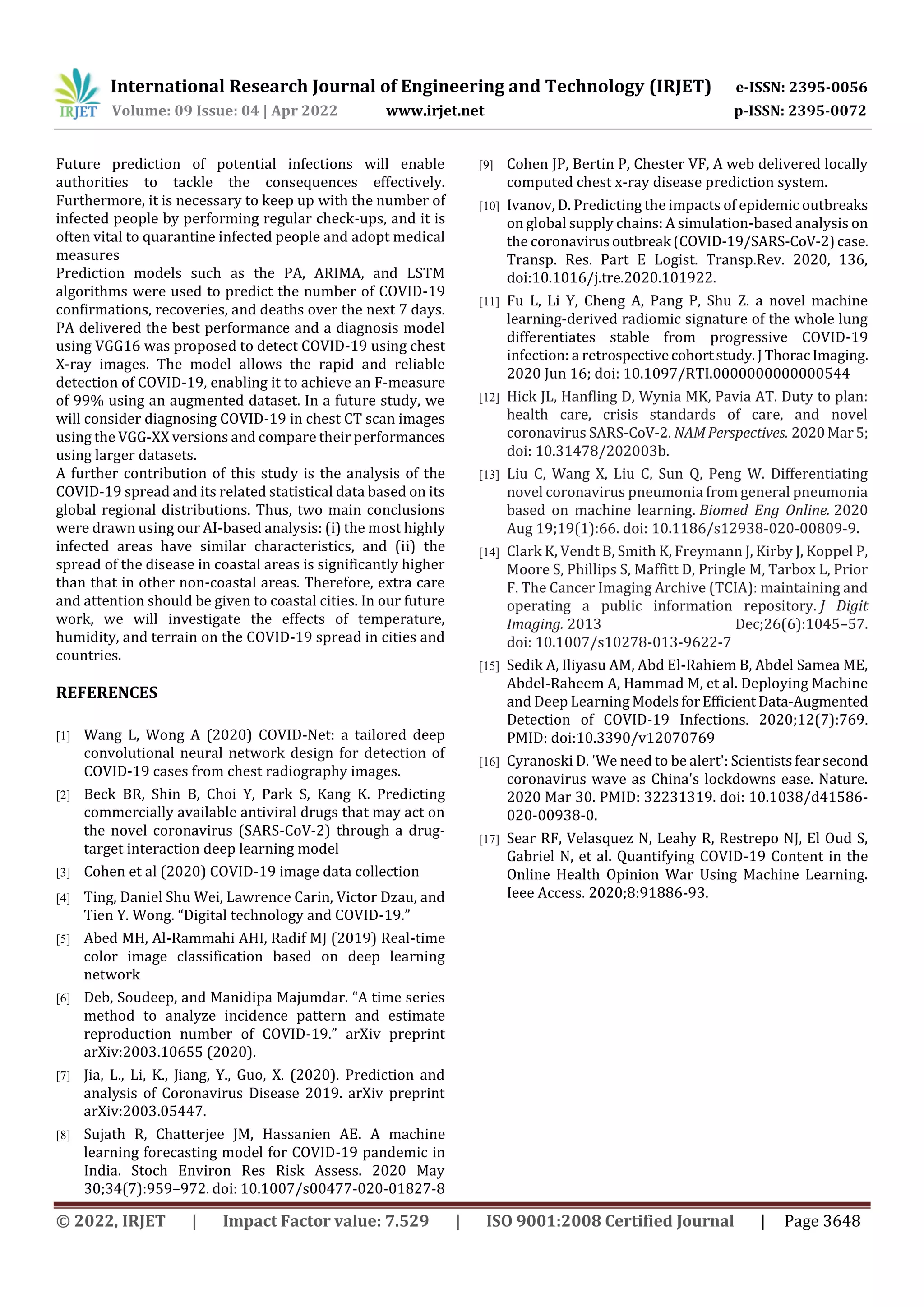Role of Machine Learning Techniques in COVID-19 Prediction and ...