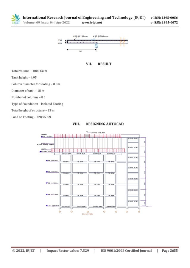 ANALYSIS AND DESIGN OF RCC OVERHEAD WATER TANK FOR TAMGAON USING IS ...