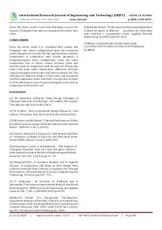 Title: Analyze the Effect of Various Shapes of Riser Tubes on Flat ...