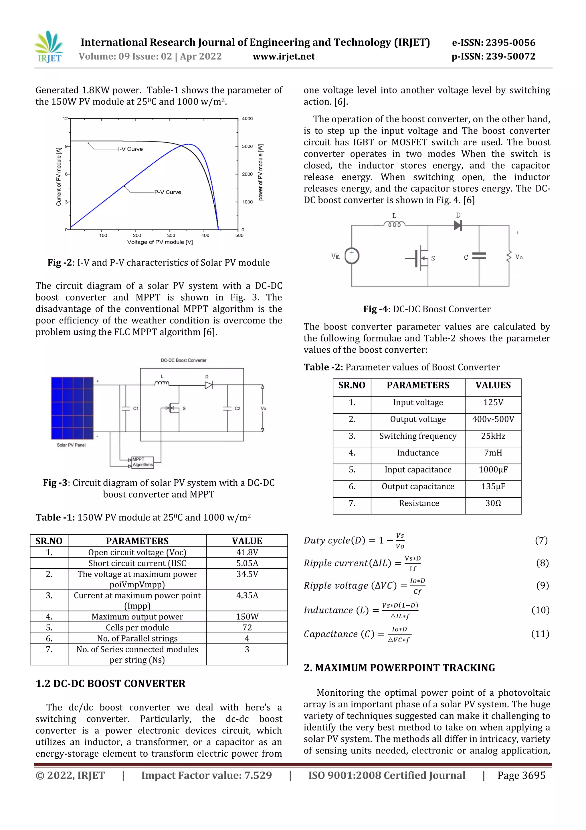 Solar Photovoltaic System using FLC MPPT Technique | PDF