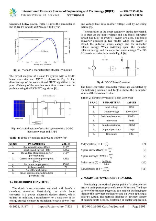 Solar Photovoltaic System using FLC MPPT Technique | PDF