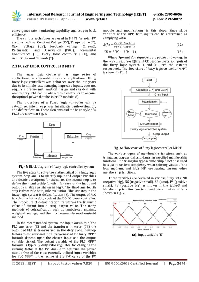 Solar Photovoltaic System using FLC MPPT Technique | PDF