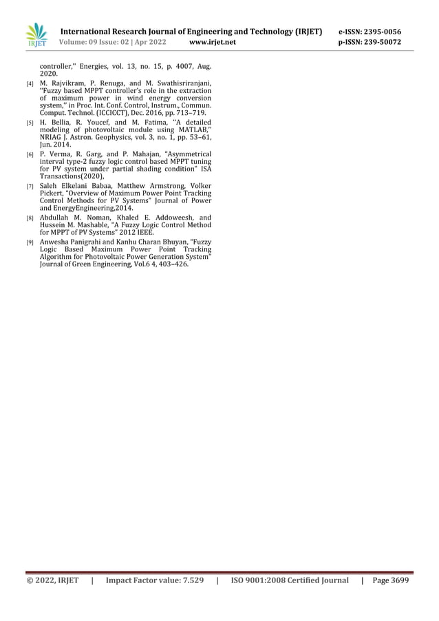 Solar Photovoltaic System using FLC MPPT Technique | PDF