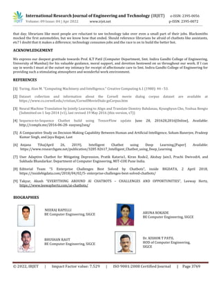 Intelligent Library Assistant (ILA) Using Artificial Intelligence and ...