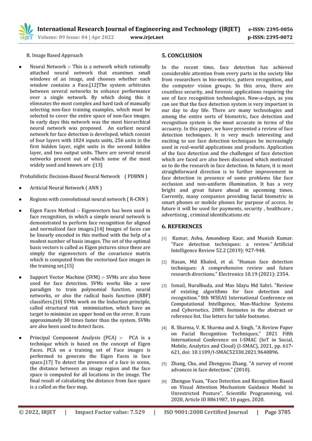 Review Of Face Detection Techniques Pdf