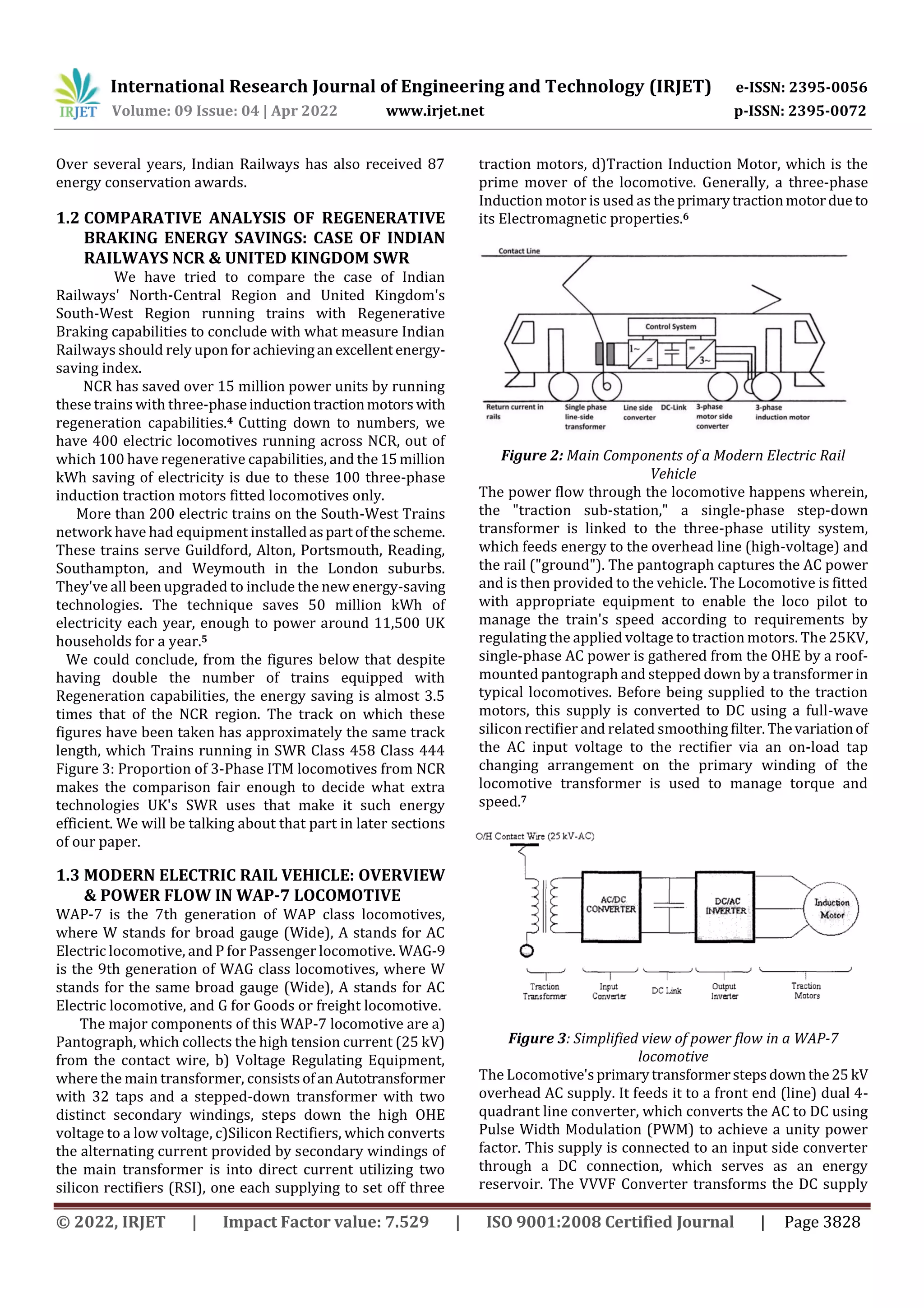Regenerative Braking in Indian Locomotives: A model involving the use of flywheel as an ESD ...
