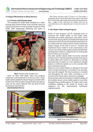 FIELD SHAKE TABLE TESTS: AN EFFECTIVE DEMONSTRATIVE TOOL FOR SIESMIC ...