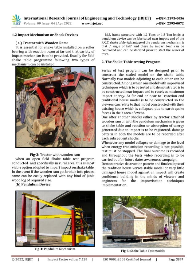 FIELD SHAKE TABLE TESTS: AN EFFECTIVE DEMONSTRATIVE TOOL FOR SIESMIC ...