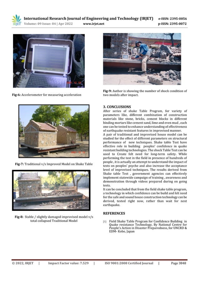 FIELD SHAKE TABLE TESTS: AN EFFECTIVE DEMONSTRATIVE TOOL FOR SIESMIC ...