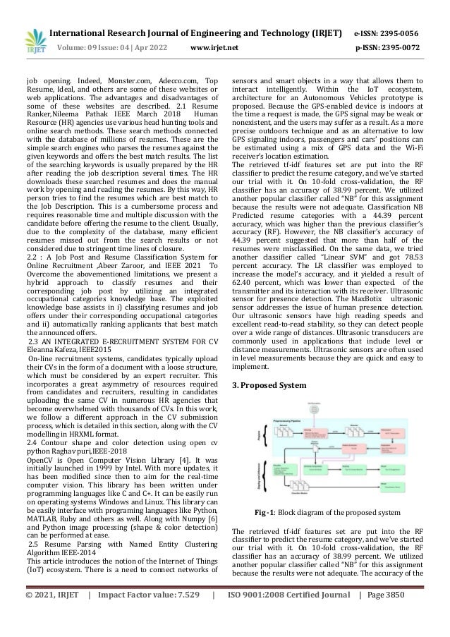 A Review Paper on Resume scanning using python | PDF A Review Paper on Resume scanning using python | PDF