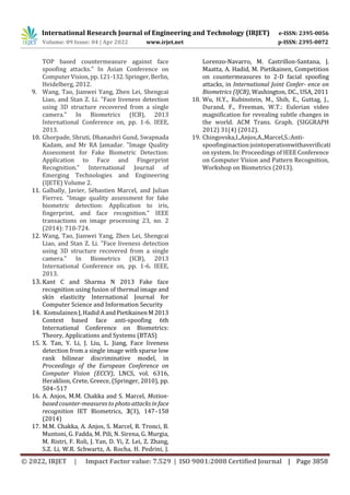 A Case Study on Face Spoof Detection | PDF | Information and Network Security | Computing