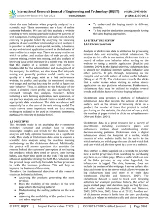 ANALYSIS OF CLICKSTREAM DATA | PDF