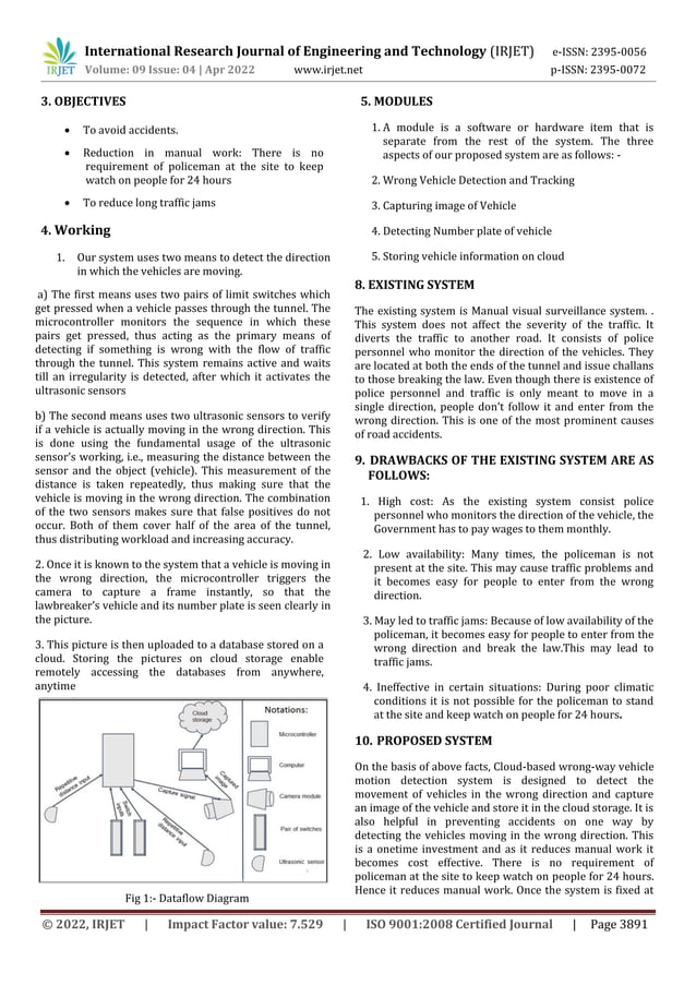 Wrong Way Vehicle Motion Detection System Pdf Auto Safety