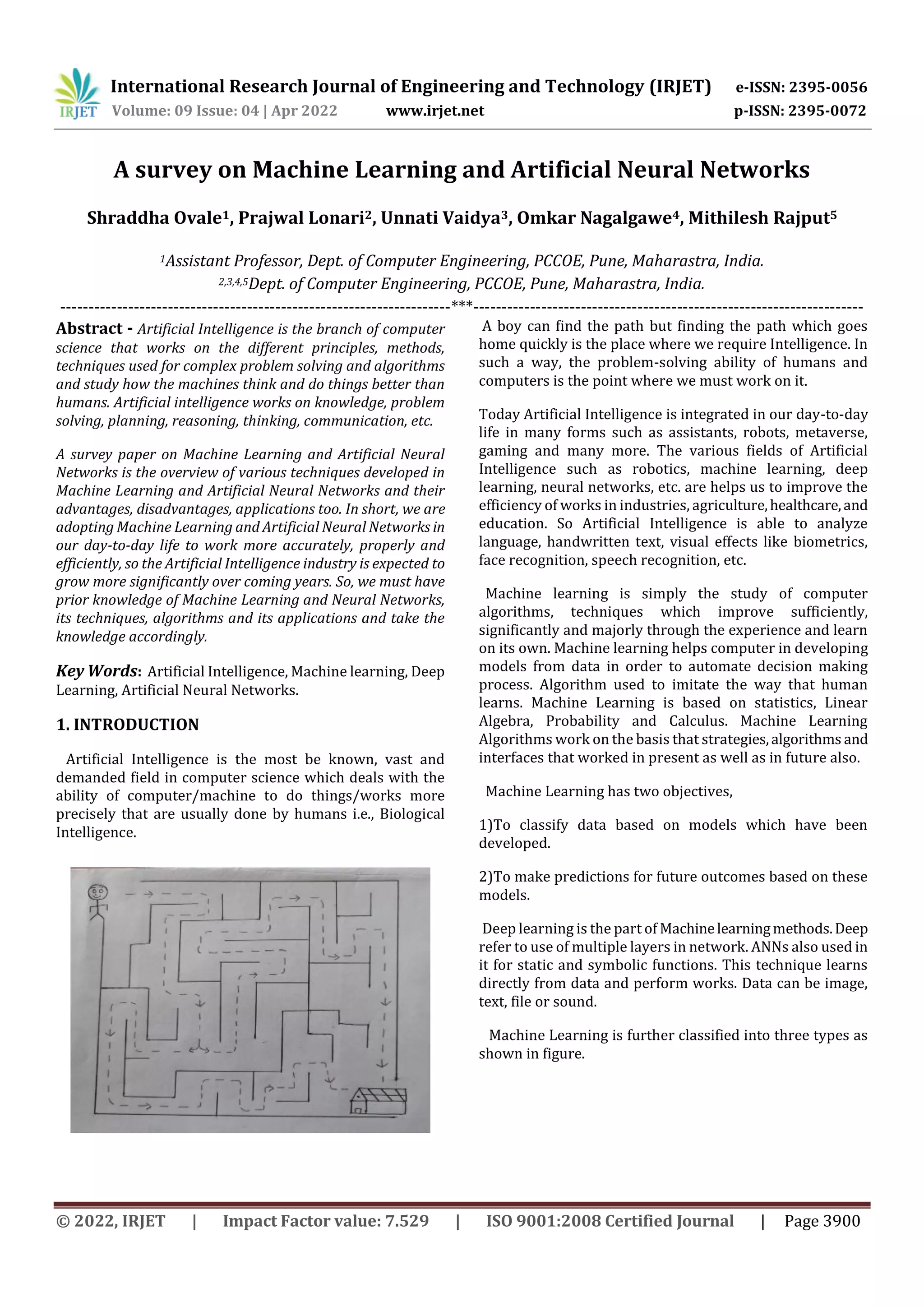 A survey on Machine Learning and Artificial Neural Networks | PDF