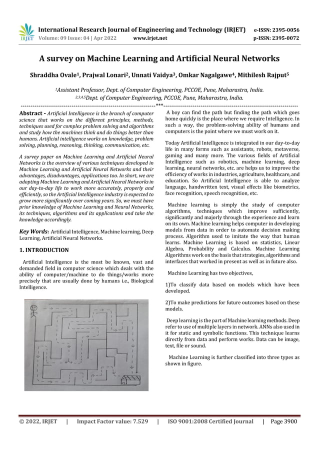 A survey on Machine Learning and Artificial Neural Networks | PDF