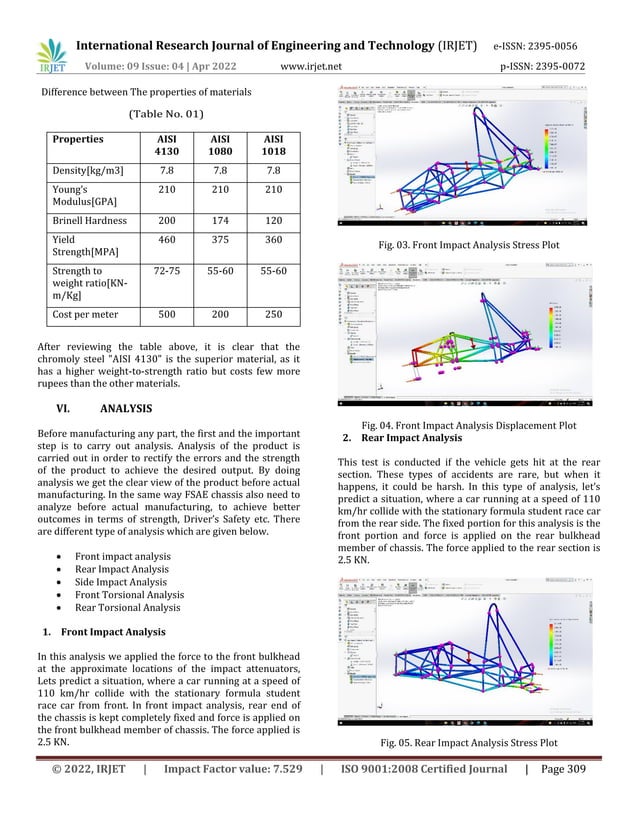 STATIC STRUCTURAL ANALYSIS OF CHASSIS IN COMPLIANCE WITH INTERNATIONAL ...