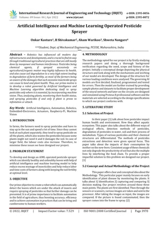 Artificial Intelligence and Machine Learning Operated Pesticide Sprayer | PDF | Gardening | Home ...