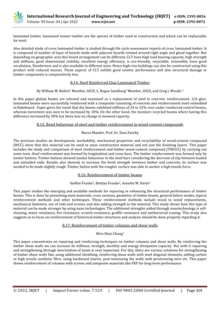 COMPARATIVE STUDY OF SUSTAINABLE MATERIALS FOR REPLACEMENT OF STEEL ...