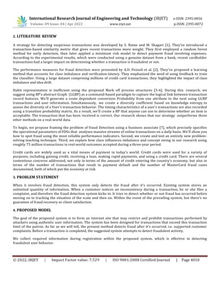 A Comparative Study on Online Transaction Fraud Detection by using Machine Learning and Python | PDF