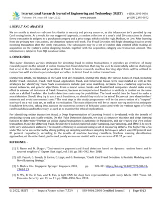 A Comparative Study on Online Transaction Fraud Detection by using ...