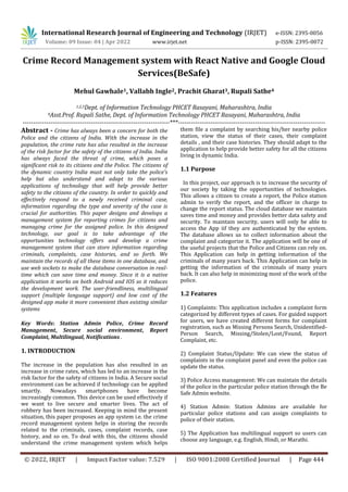 Crime Record Management system with React Native and Google Cloud ...