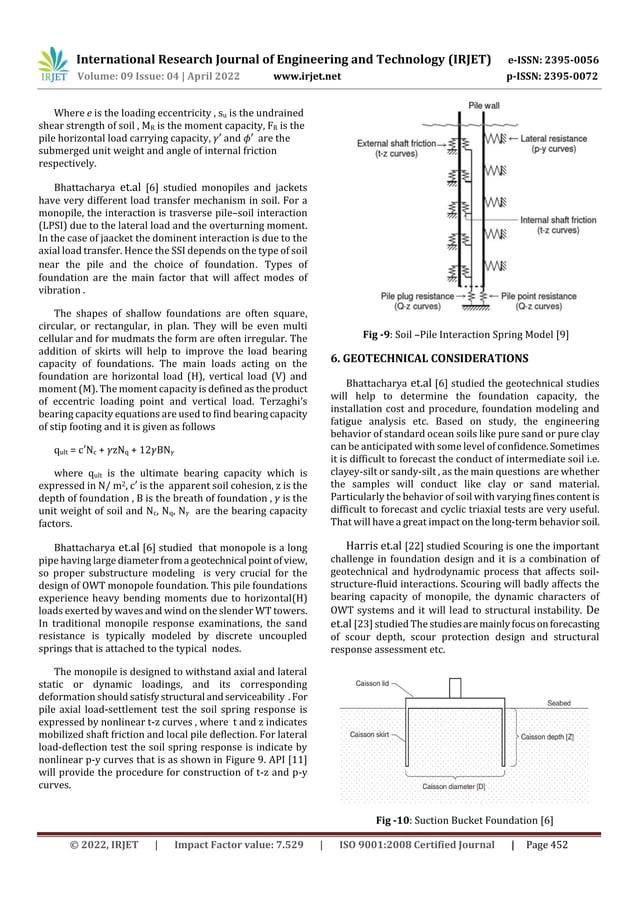 A Review on Offshore Wind Turbine Foundations | PDF