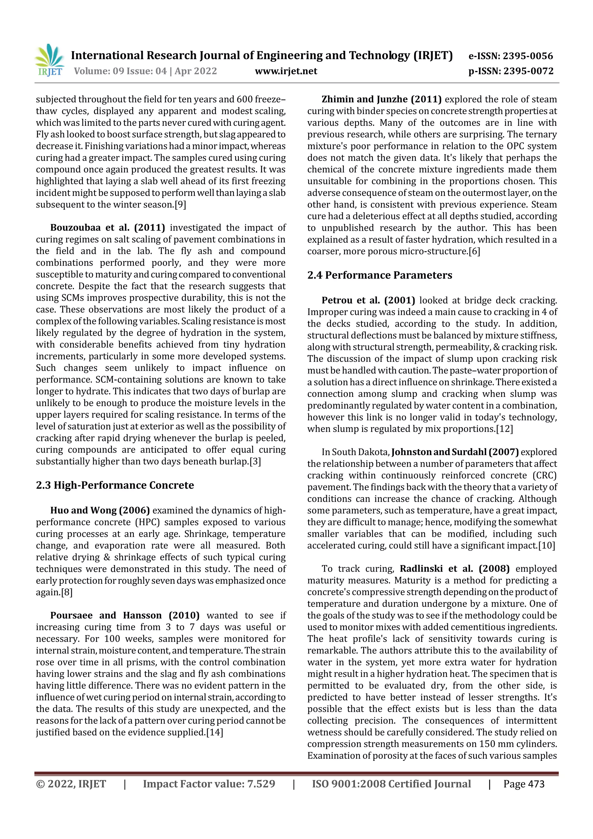 Fundamentals of Concrete Curing Methods in Construction Industry: A ...