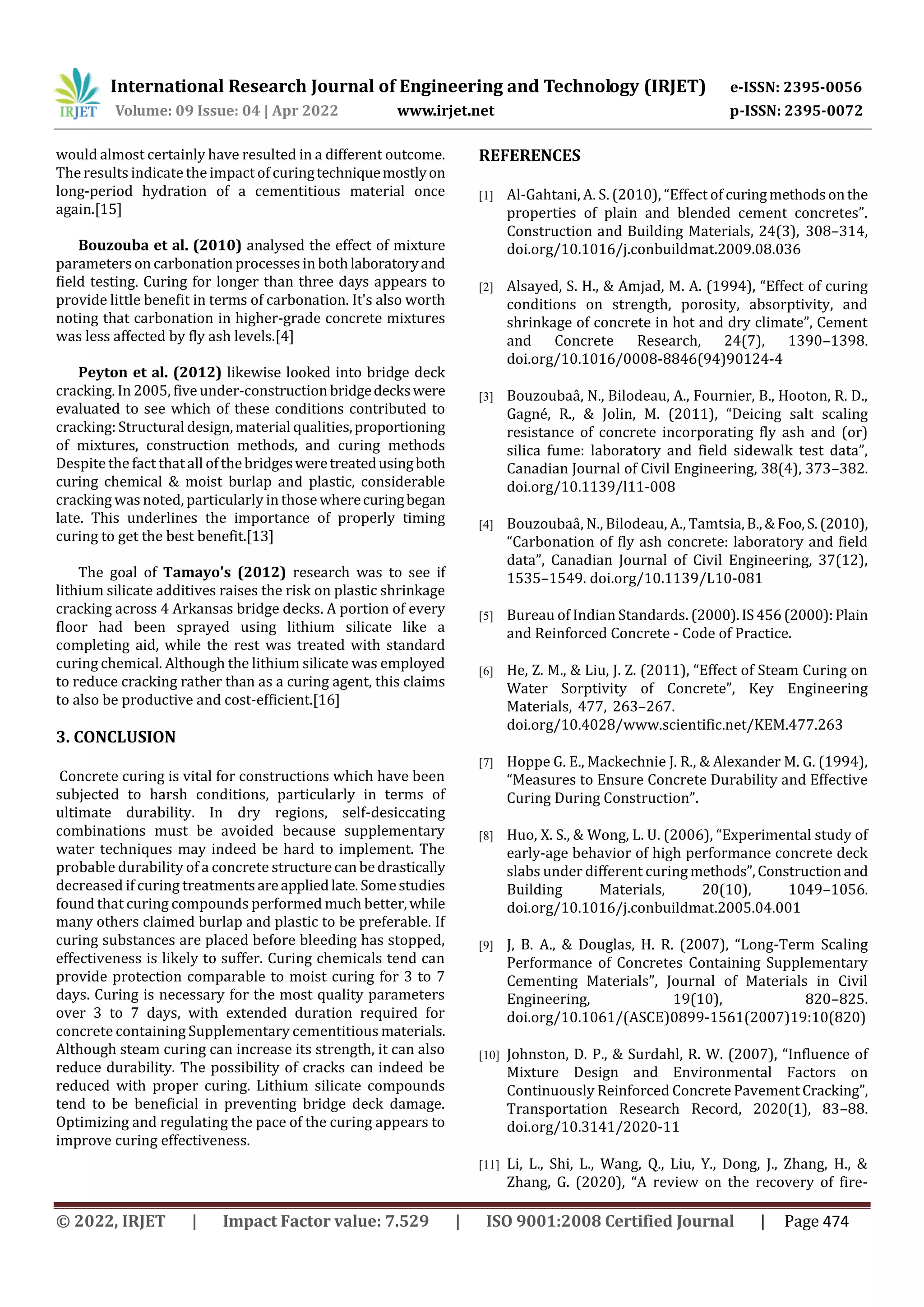 Fundamentals of Concrete Curing Methods in Construction Industry: A ...