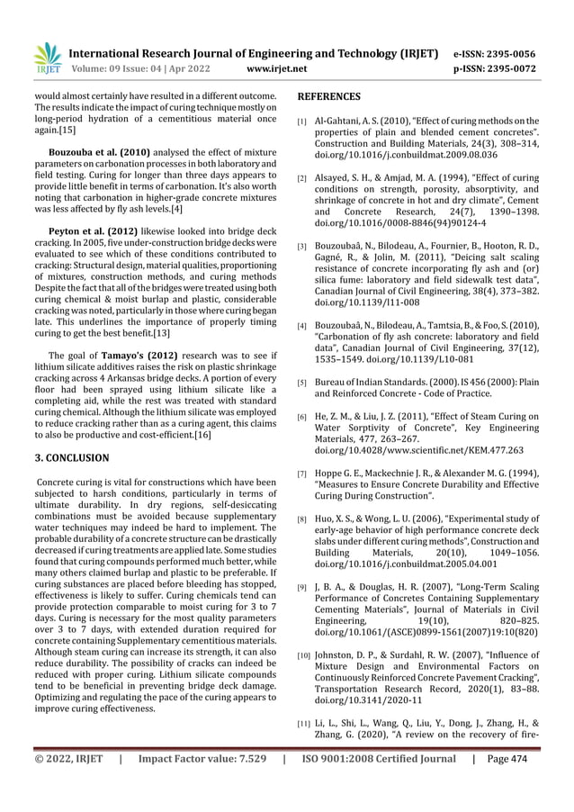 Fundamentals of Concrete Curing Methods in Construction Industry: A ...