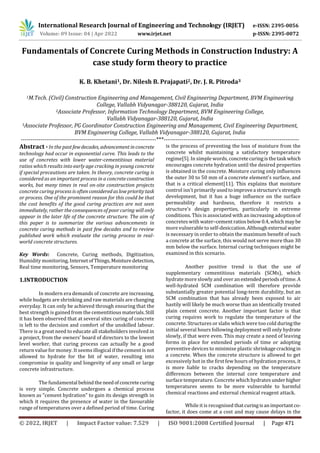 Fundamentals of Concrete Curing Methods | PDF