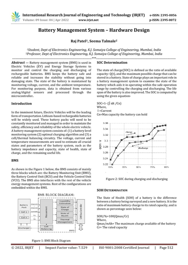 Battery Management System– Hardware Design | PDF