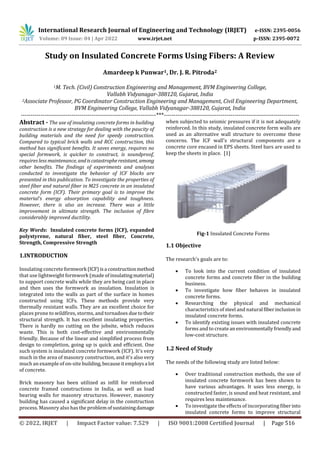 Study on Insulated Concrete Forms Using Fibers: A Review | PDF