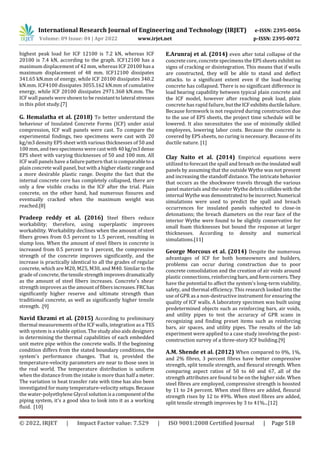Study on Insulated Concrete Forms Using Fibers: A Review | PDF