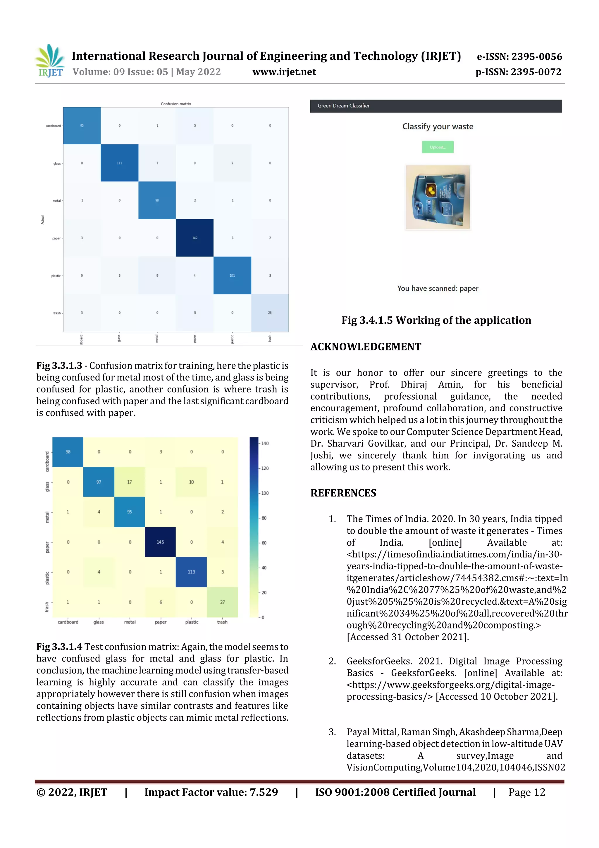 USING IMAGE CLASSIFICATION TO INCENTIVIZE RECYCLING | PDF