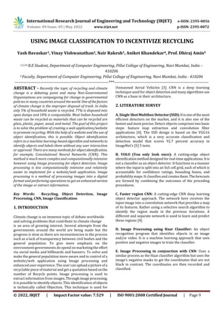 USING IMAGE CLASSIFICATION TO INCENTIVIZE RECYCLING | PDF