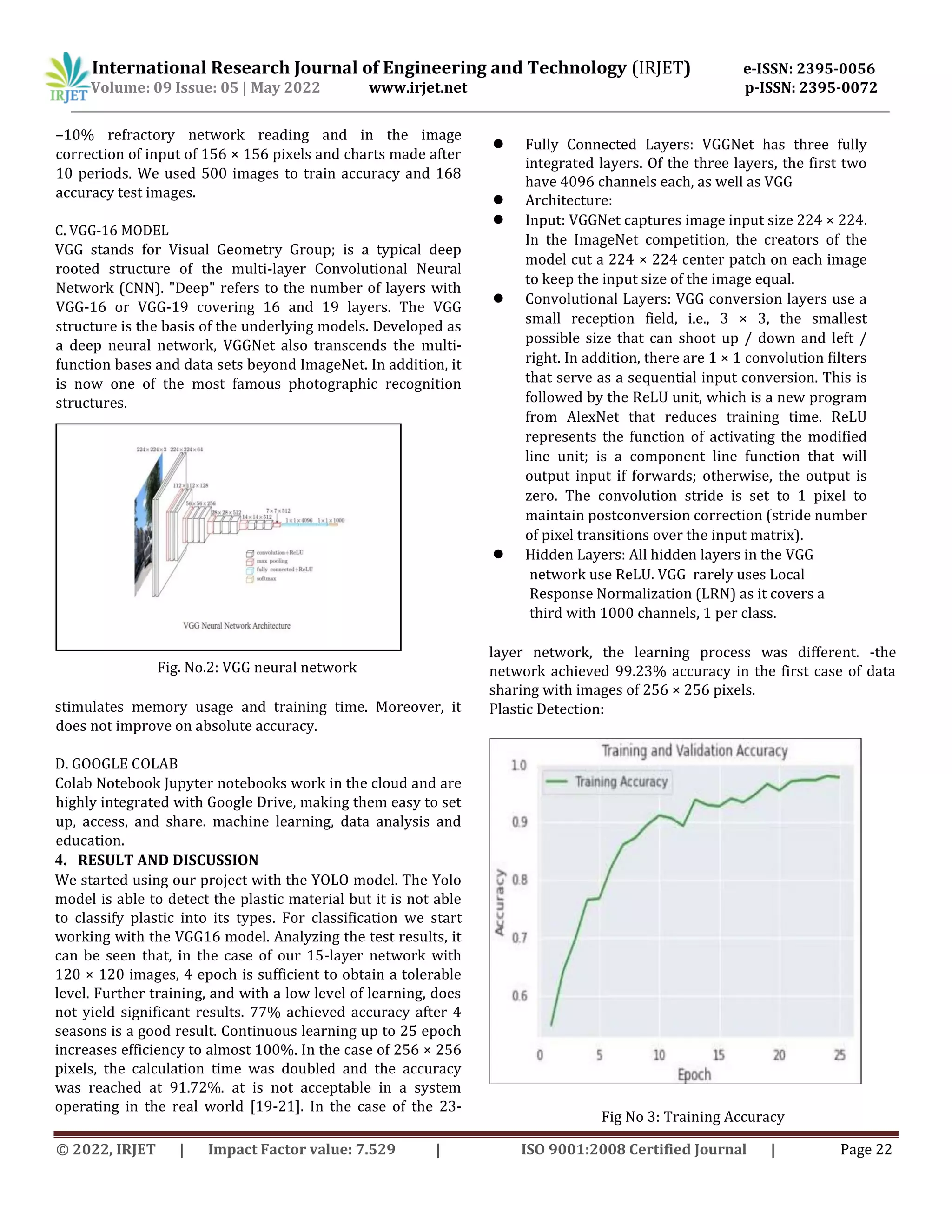 PLASTIC DETECTION AND CLASSIFICATION USING DEEP LEARNING NEURAL NETWORK | PDF