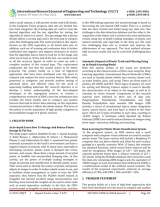 PLASTIC DETECTION AND CLASSIFICATION USING DEEP LEARNING NEURAL NETWORK ...