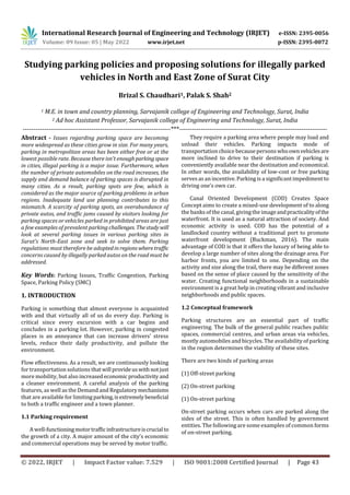 Studying parking policies and proposing solutions for illegally parked ...