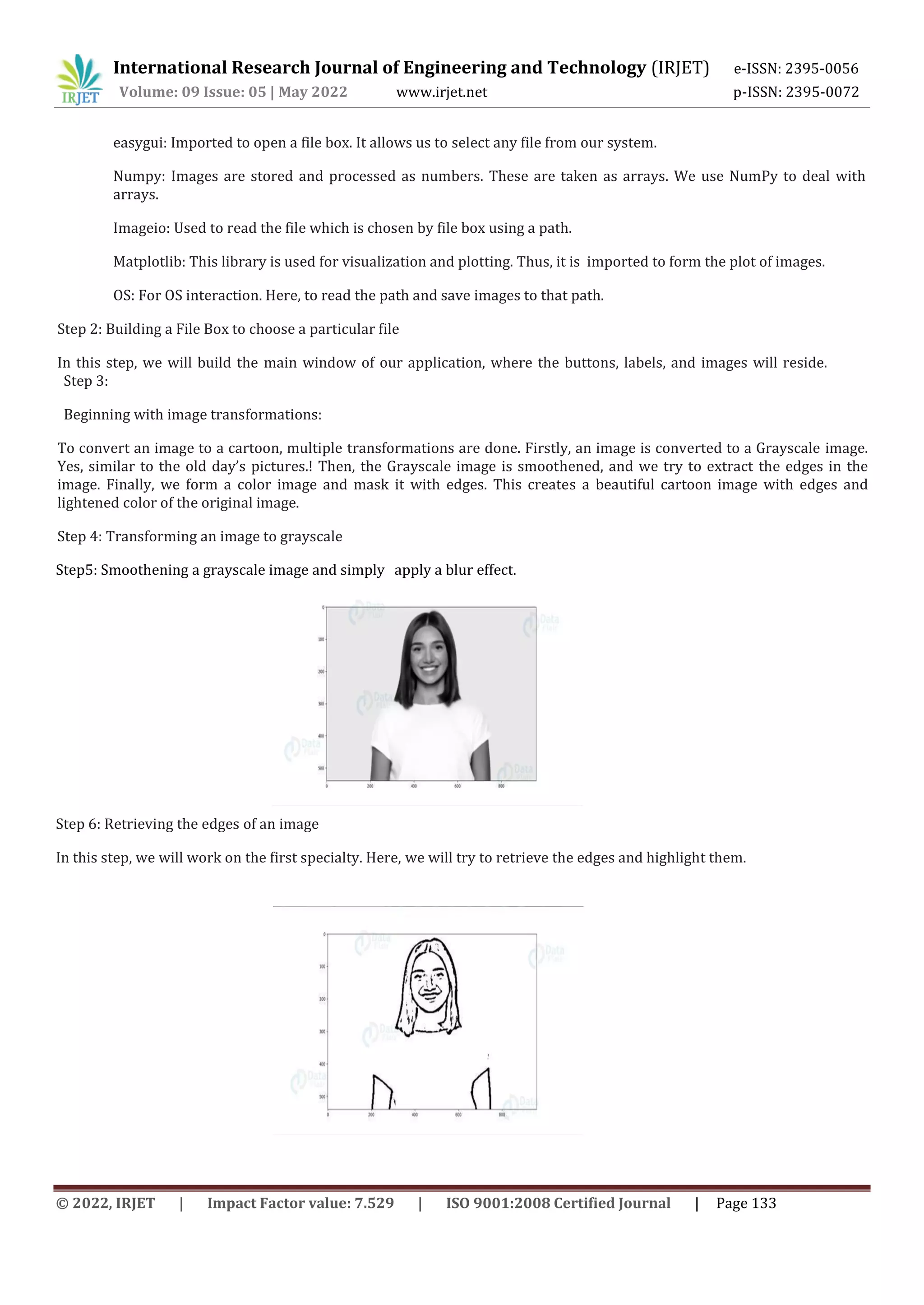 Cartoonization of images using machine Learning | PDF
