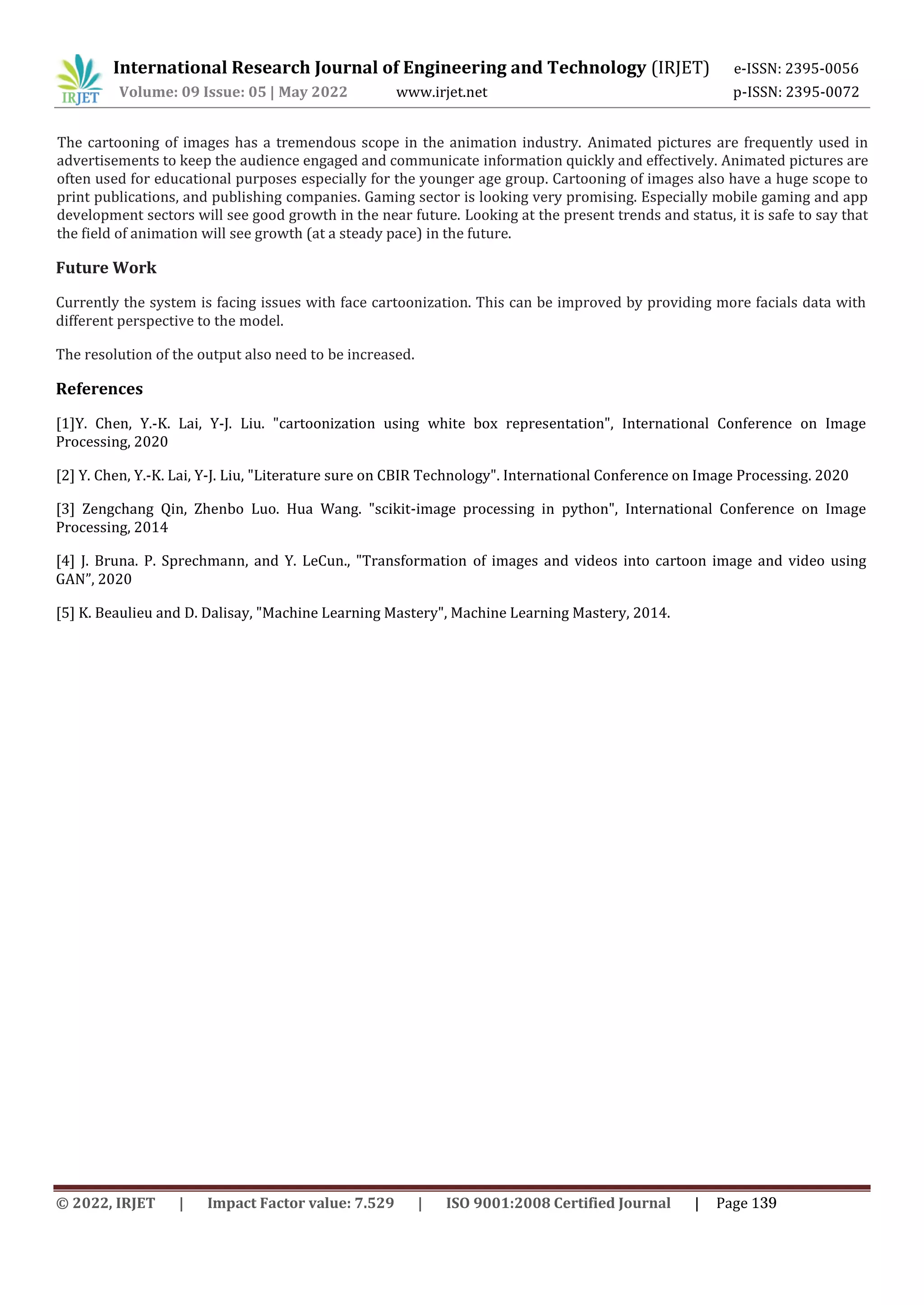 Cartoonization of images using machine Learning | PDF