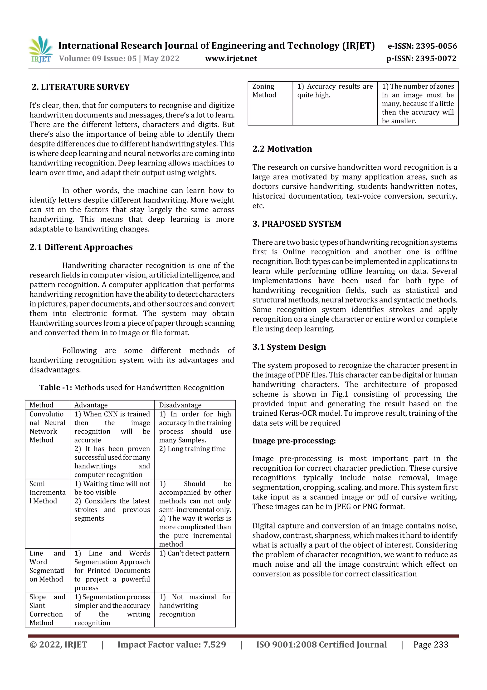 A Deep Learning Approach to Recognize Cursive Handwriting | PDF