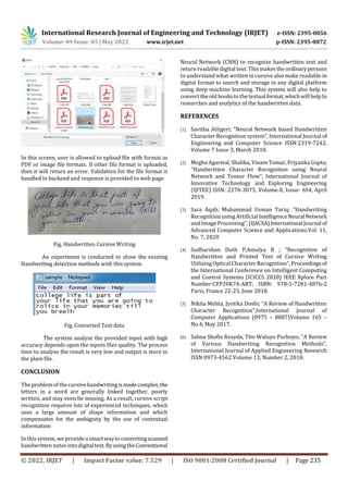 A Deep Learning Approach to Recognize Cursive Handwriting | PDF